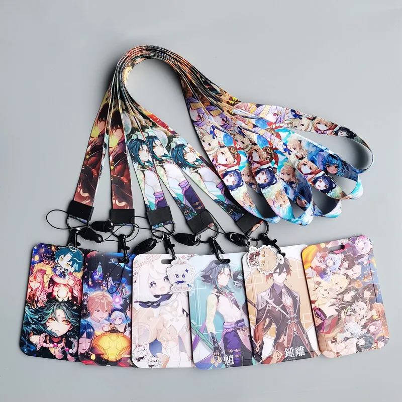Anime Game Genshin Impact Pvc Card Student Campus Kawaii Anime Figure ...