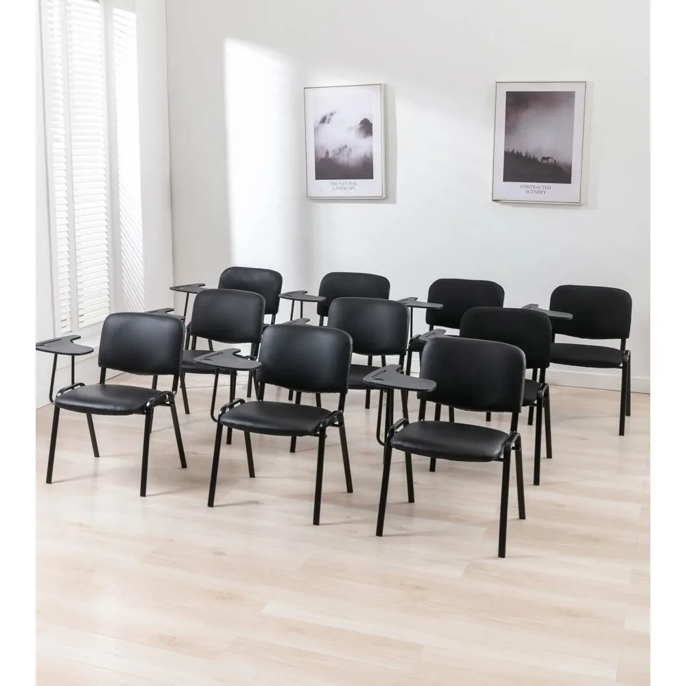 Setof-5-Stackable-Chairs-with-Flip-up-Tablet-Arm-Stackable-Guest-Chairs ...