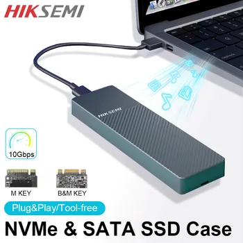 HIKSEMI-carcasa de SSD M.2 NVME SATA, adaptador externo gratuito, USB C ...