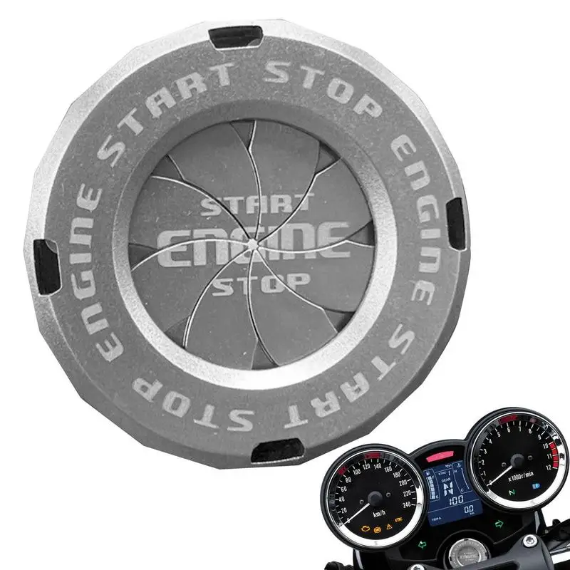 Motorcycle-Key-Cover-1-Key-Start-Button-Cover-Decorative-Rotary-Push-To ...