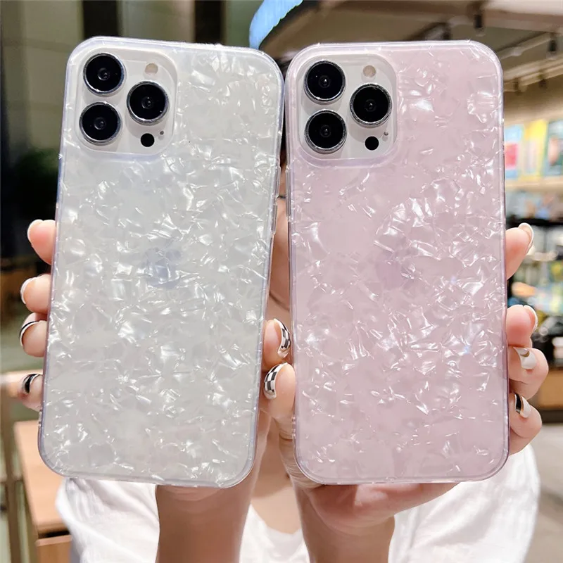 Colorful-Laser-Dream-Conch-Shell-Pattern-Case-For-iPhone-14-13-12-11-15 ...