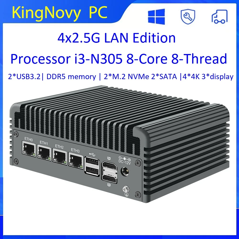 Kingnovy-Intel-i3-N305-Mini-PC-Fanless-4xi226-V-2-5G-N100-Firewall ...
