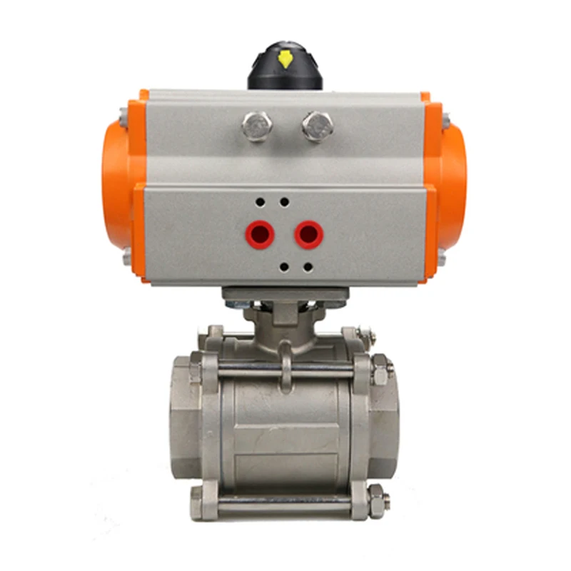 4-Three-Piece-304-Stainless-Steel-High-Platform-Pneumatic-Ball-Valve ...