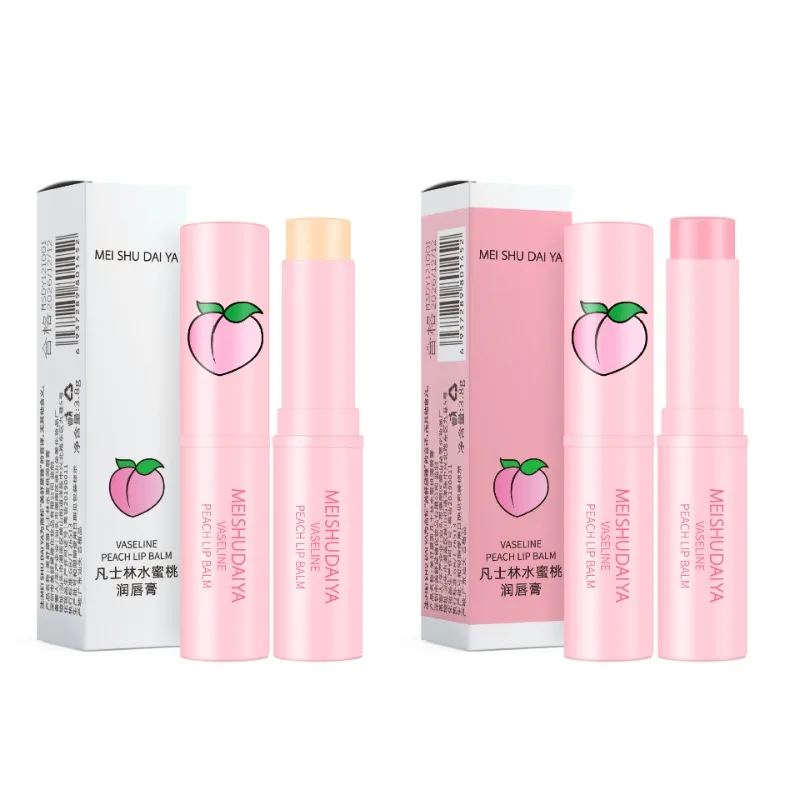 3-8g-1PC-Natural-Peach-Lip-Balm-Long-lasting-Moisturizing-Lipstick ...