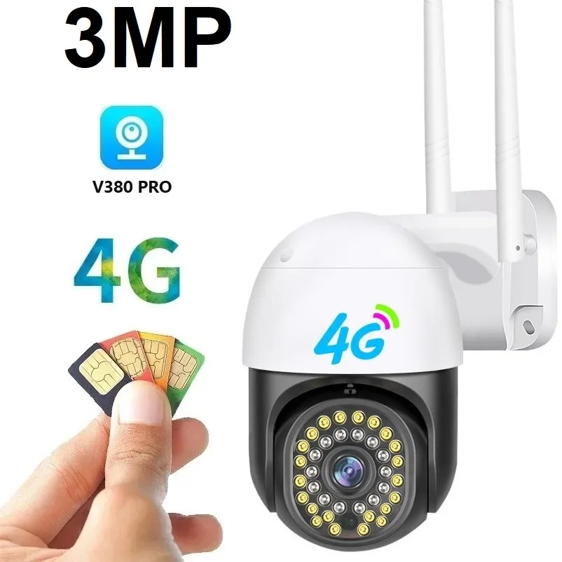 4X-Zoom-3MP-Wireless-4G-SIM-Card-Video-Surveillance-Camera-Motion ...