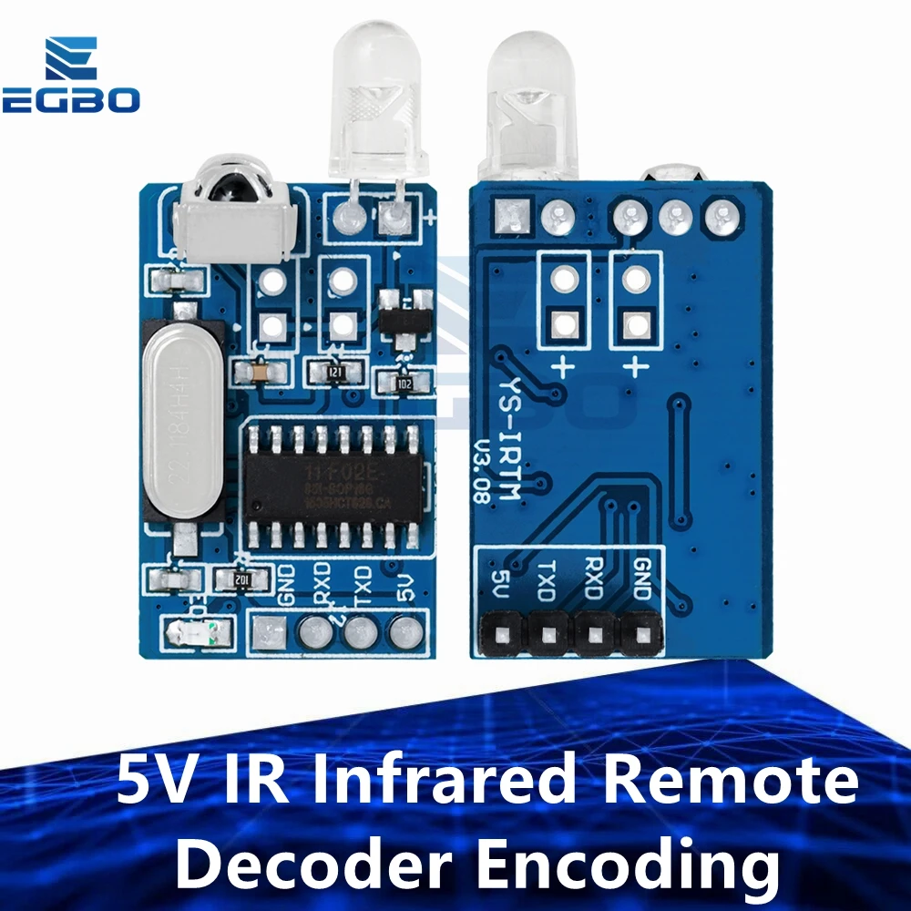 1-10PCS-EGBO-5V-IR-Infrared-Remote-Decoder-Encoding-Transmitter ...