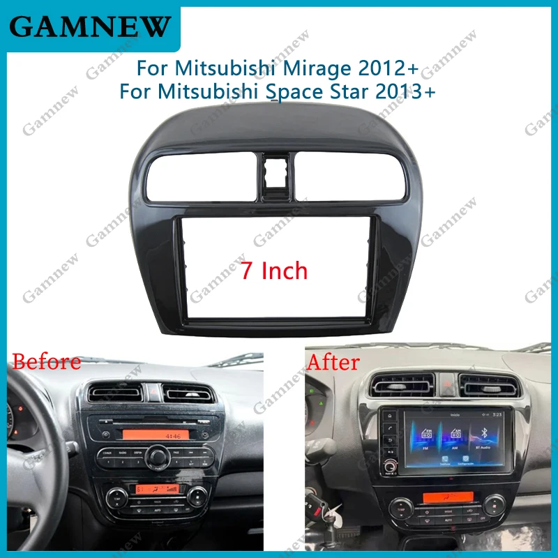 7 Inch Car Radio Fascia for Mitsubishi Mirage 2012+/Space Star 2013 ...
