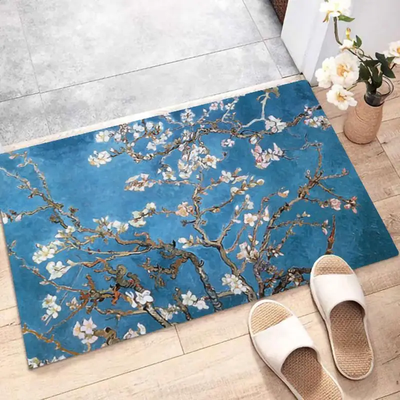 Van Gogh Oil Painting Diatom Mat Strong Water Absorption Floor Mat for ...