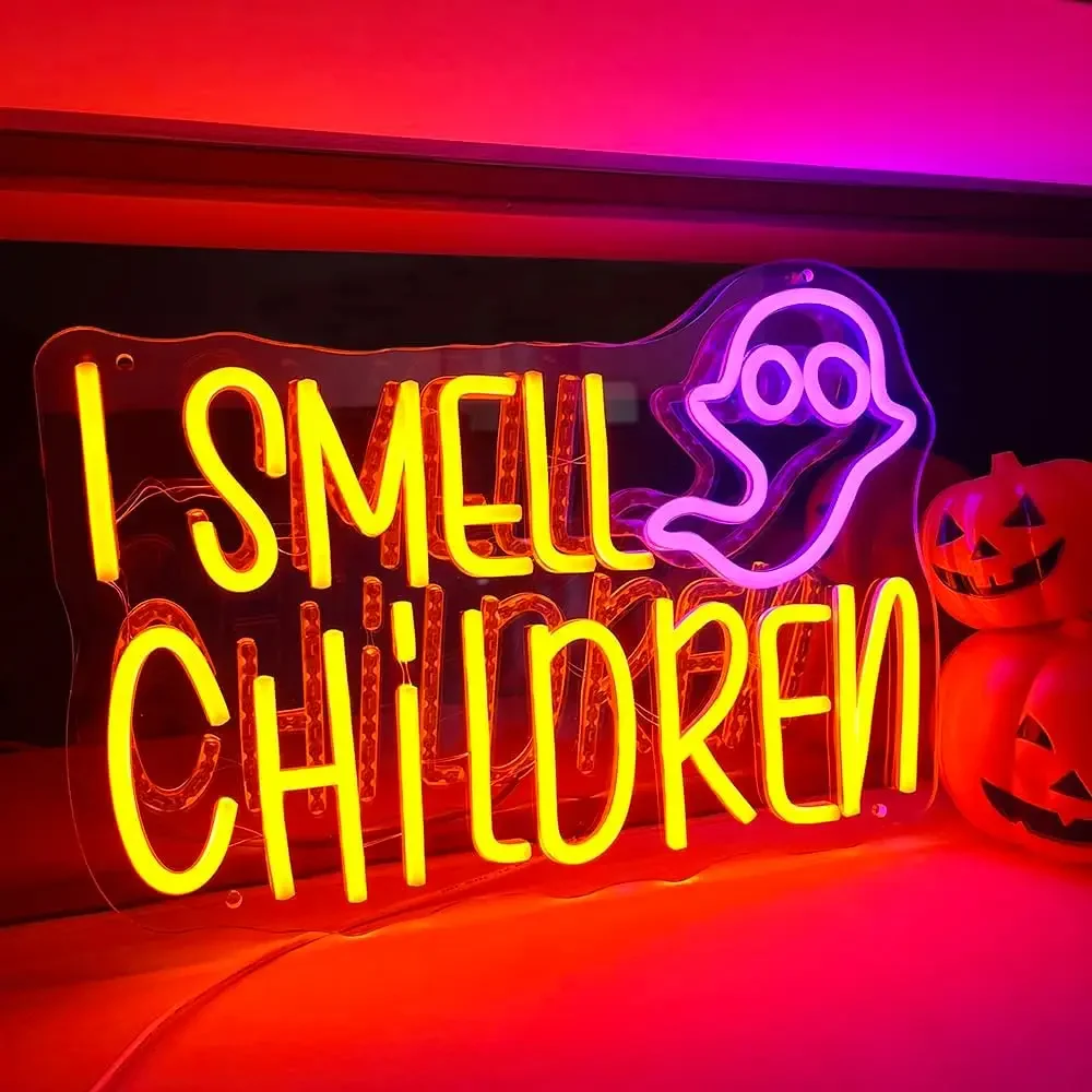 I-Smell-Children-Neon-Sign-LED-Neon-Lights-Sign-for-Halloween-Decor-Man ...