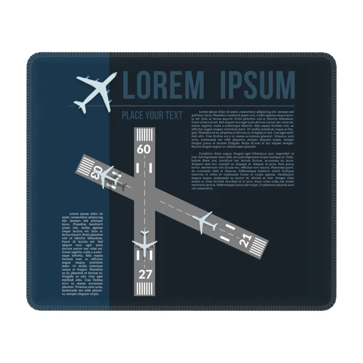 Pilot Aviation Airplane Laptop Mouse Pad Square Mousepad Anti-slip ...
