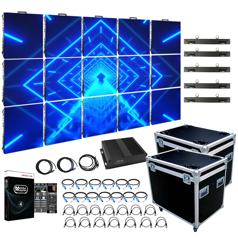 High Resolution LED Video Wall 5x3 Complete System Package 500x500mm ...