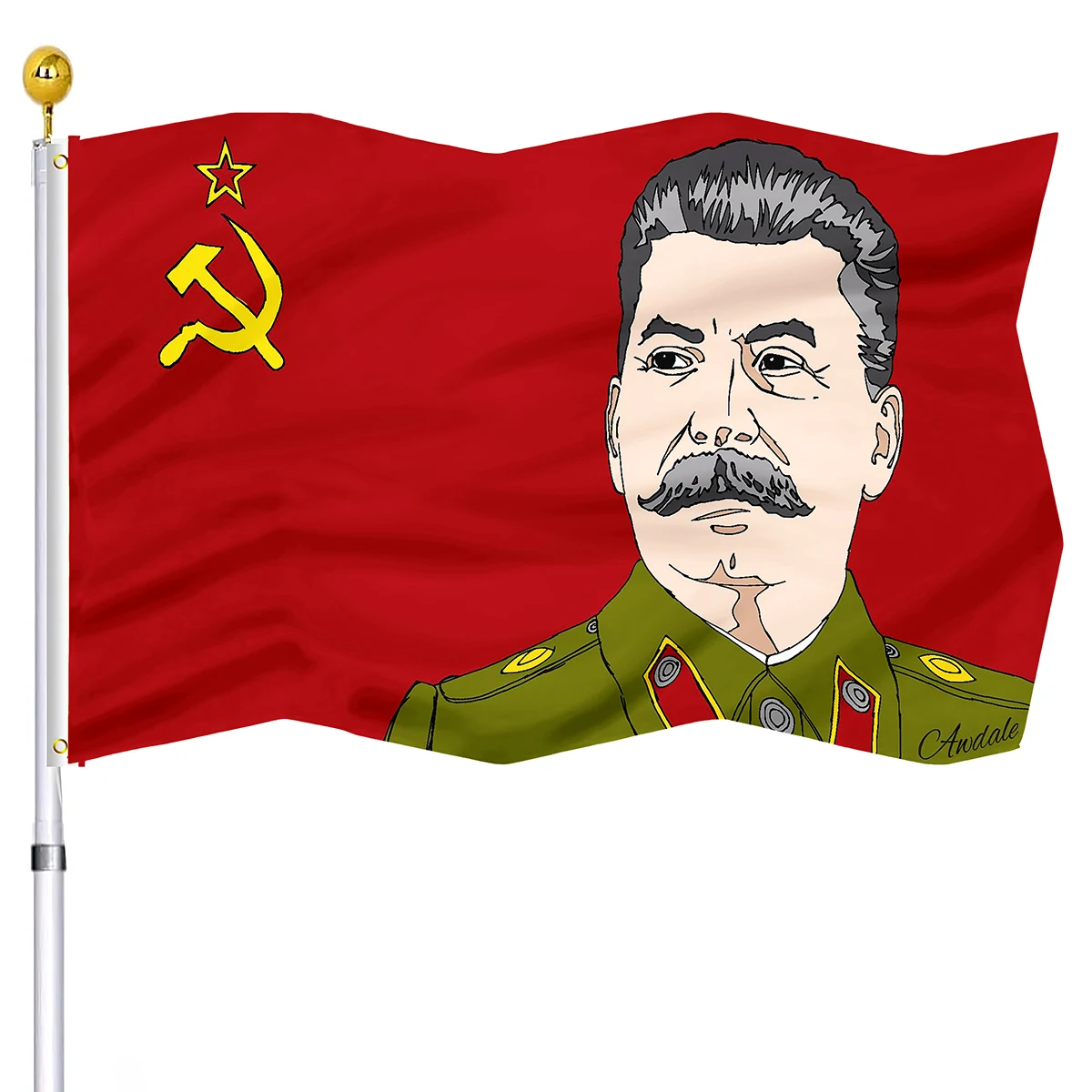 Lenin-Stalin-CCCP-Russian-Flag-of-Soviet-Union-Communism-Flags-Double ...
