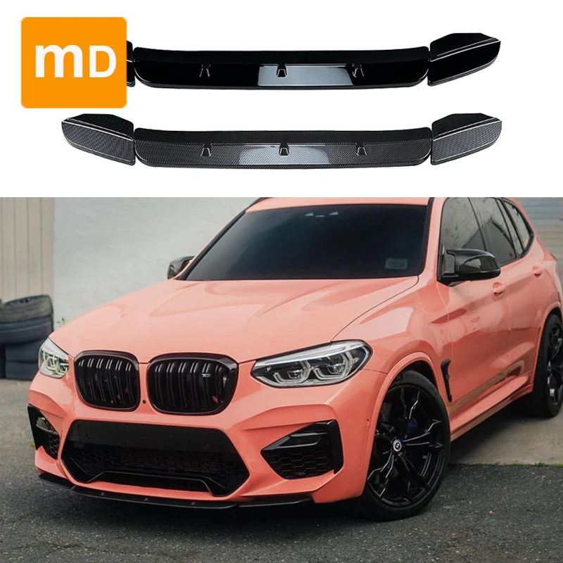 Gloss-Black-Front-Bumper-Lip-Diffuser-Spoiler-Splitter-Body-Kit-Guards ...