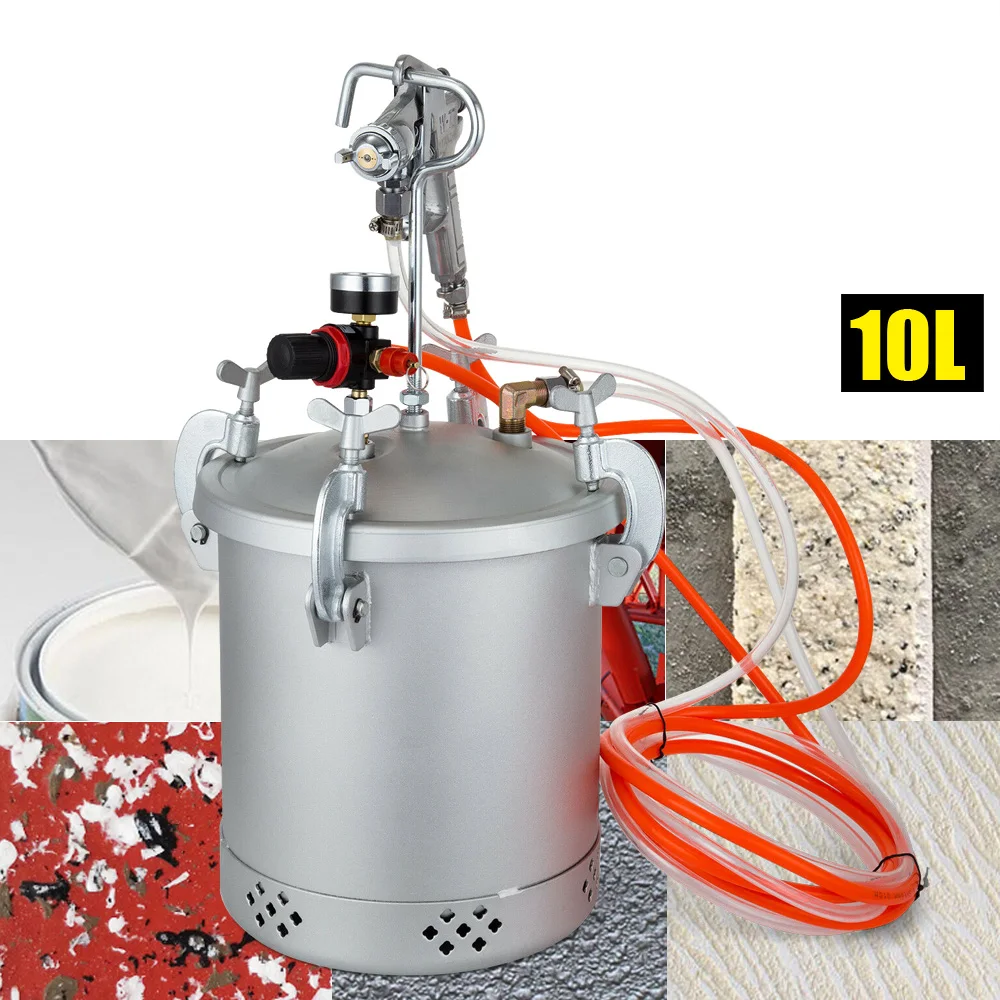 Paint-Spray-Gun-10L-Pressure-Tank-Paint-Anti-Corrosion-With-Air ...