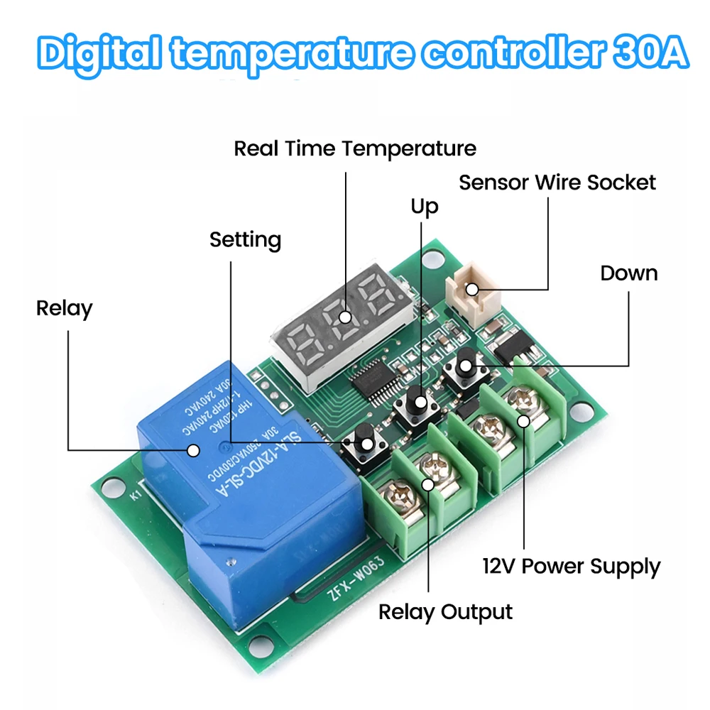 W1209-LED-Digital-Display-Thermostat-DC-12V-30A-Temperature-Control ...