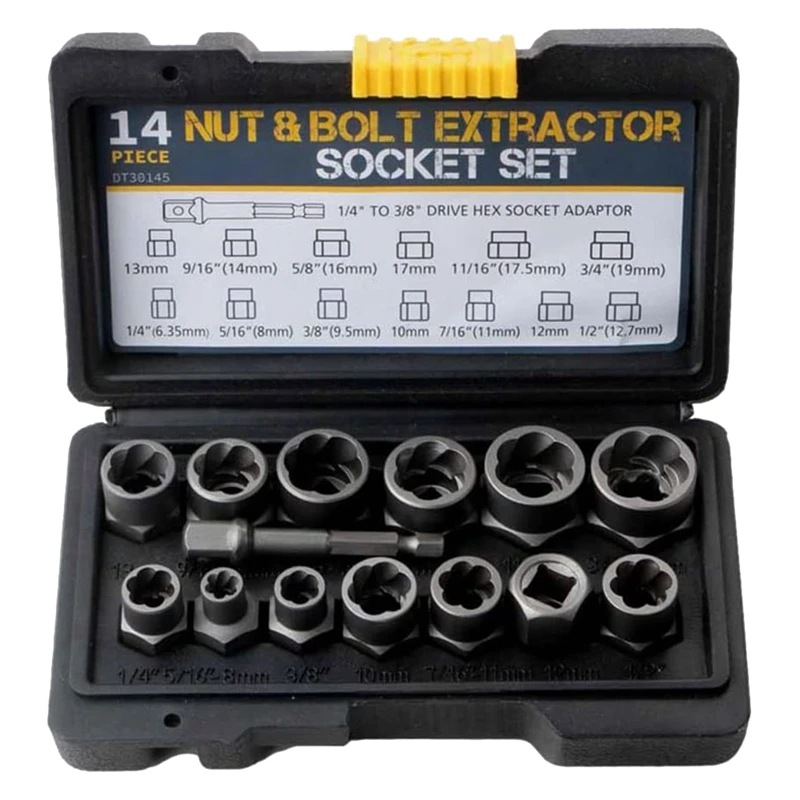14-Piece Extraction Socket Set for Stripped Bolts and Nuts: Real-World ...