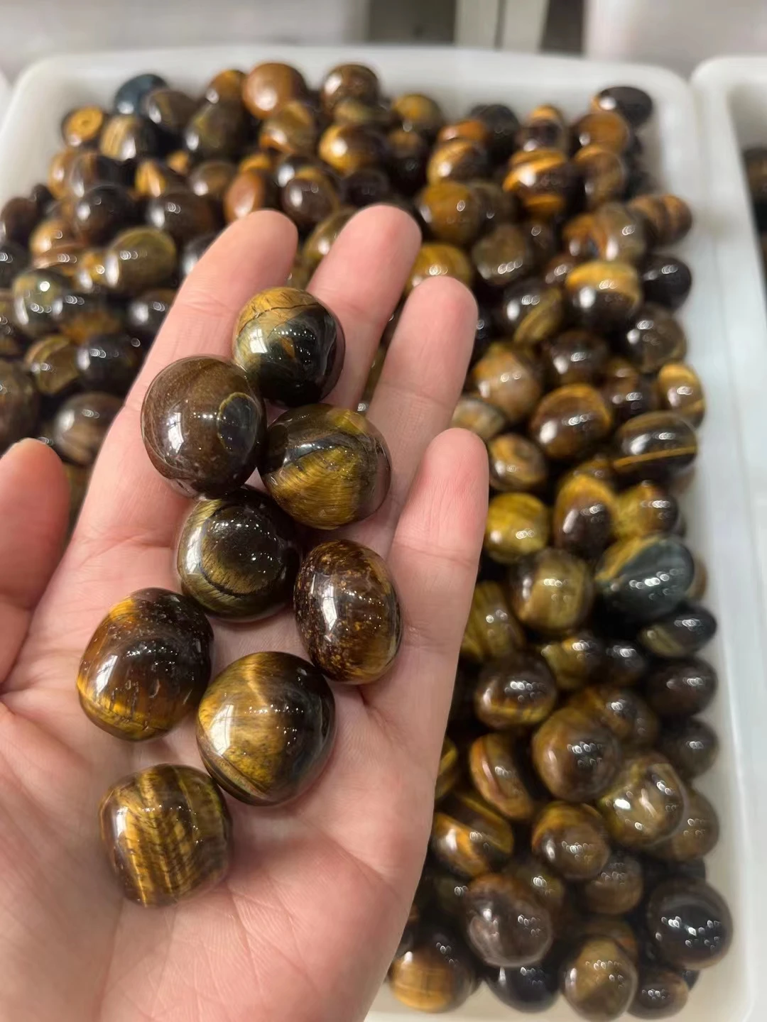 Wholesale-100g-Natural-Yellow-Tiger-Eye-Stone-Crystal-Polished-Gravel ...