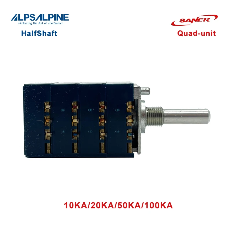ALPS-10KA-20KA-50KA-100KAx4-Rotary-Potentiometer-Quad-unit-12Pin ...
