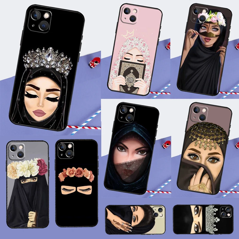 Islamic Arabic Hijab Girl For iPhone 16 15 14 Pro Max Phone Case For ...