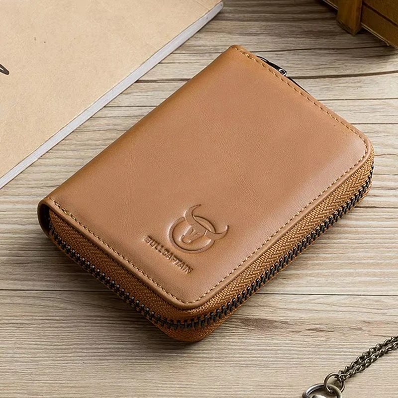 Men Genuine Leather Large Capacity Multi-Slot Card Holder Credit Card ...