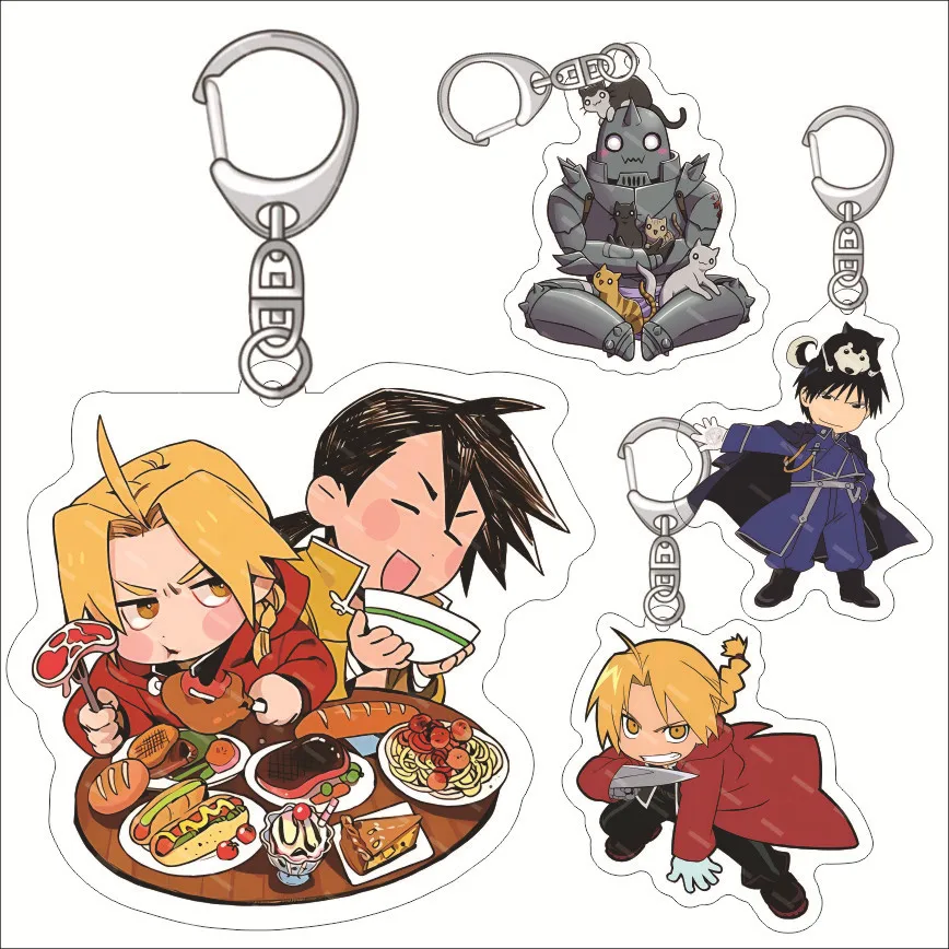Anime Fullmetal Alchemist Edward Elric Acrylic Fun Keychain Jewelry ...