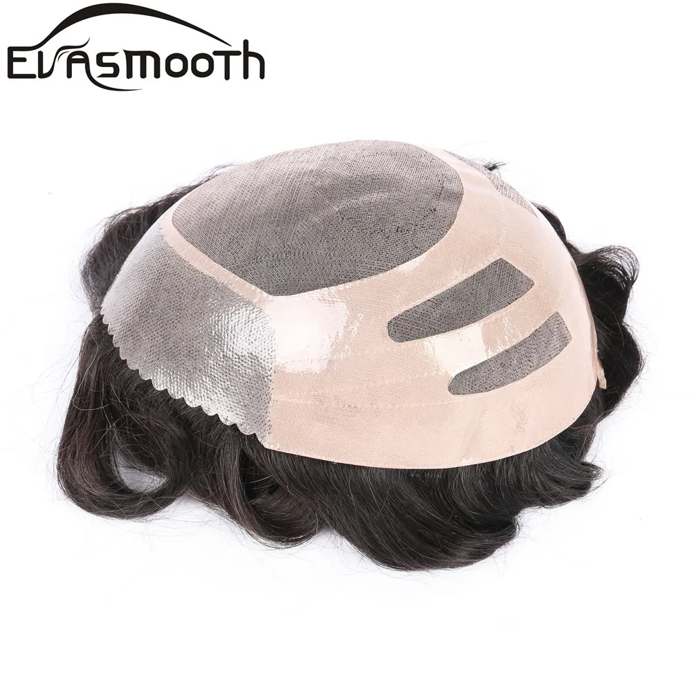 Perruque-toupet-en-cheveux-humains-Remy-pour-hommes-postiche-avec-raie ...