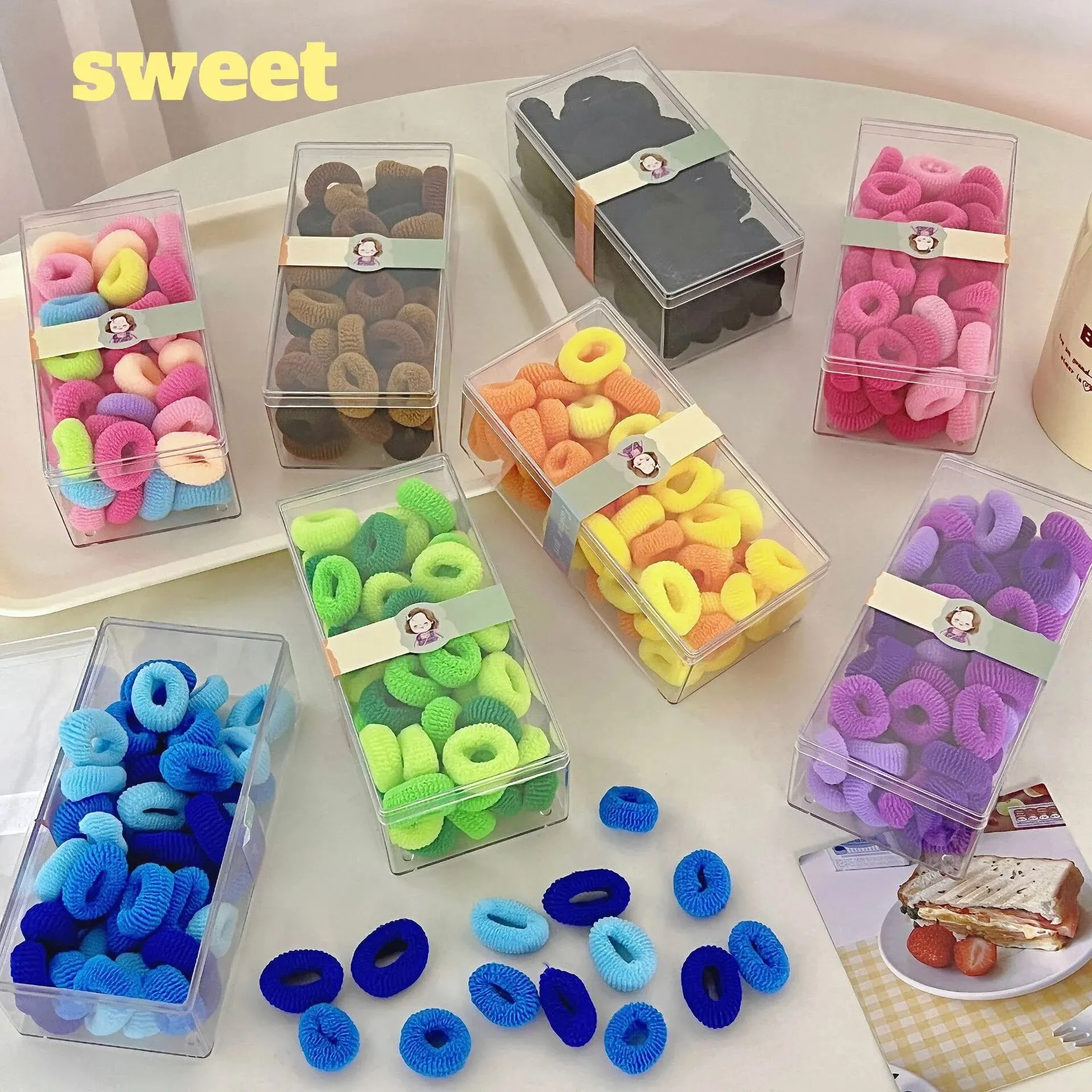 Children-Hair-Ties-High-Elasticity-Colorful-Towel-Ring-Hair-Accessories ...