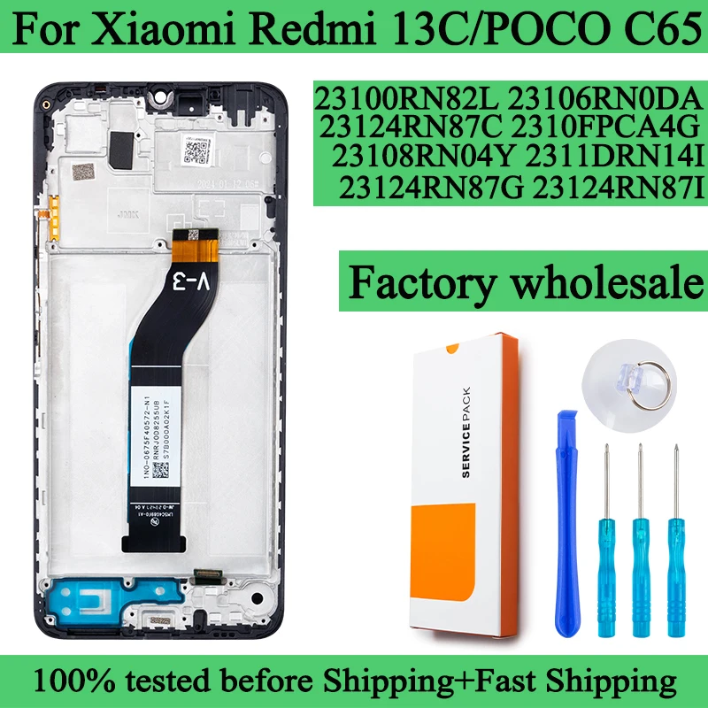23100RN82L-23124RN87G-Premium-Lcd-For-Xiaomi-Redmi-13C-4G-Display-Touch-Screen-13C-5G-Digitizer ...