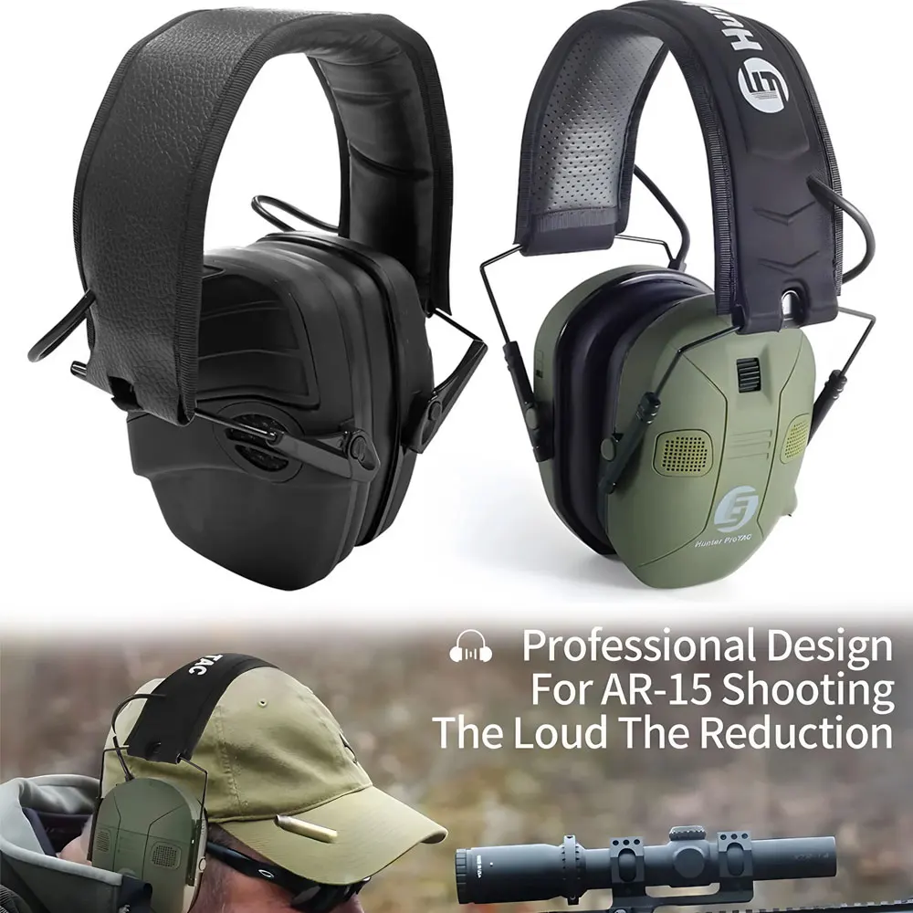 Foldable Tactical Electronic Shooting Earmuffs Noise Canceling ...