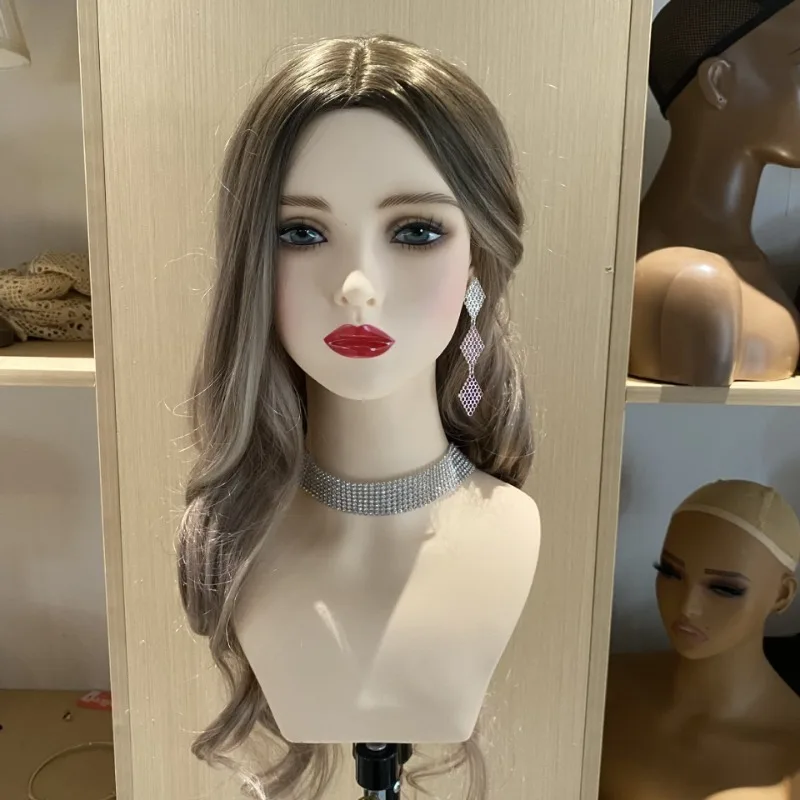 Realistic Female Mannequin Head PVC Manikin Dummy Head for Wig Jewelry ...