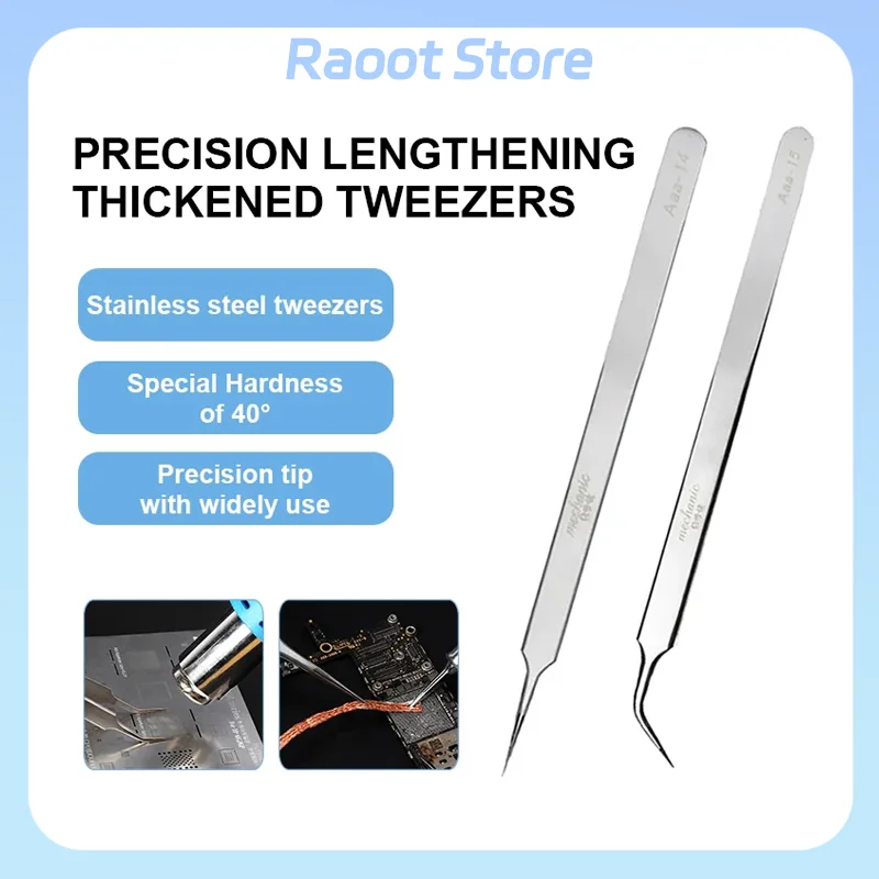 MECHANIC-Aaa-15-Precision-Stainless-Steel-Tweezers-Curved-Straight ...