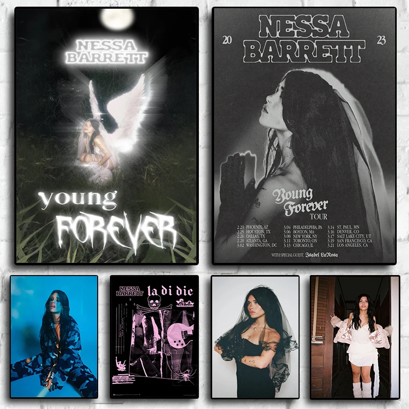 Nessa-Barrett-Singer-Young-Forever-Tour-2023-Poster-Canvas-Painting ...