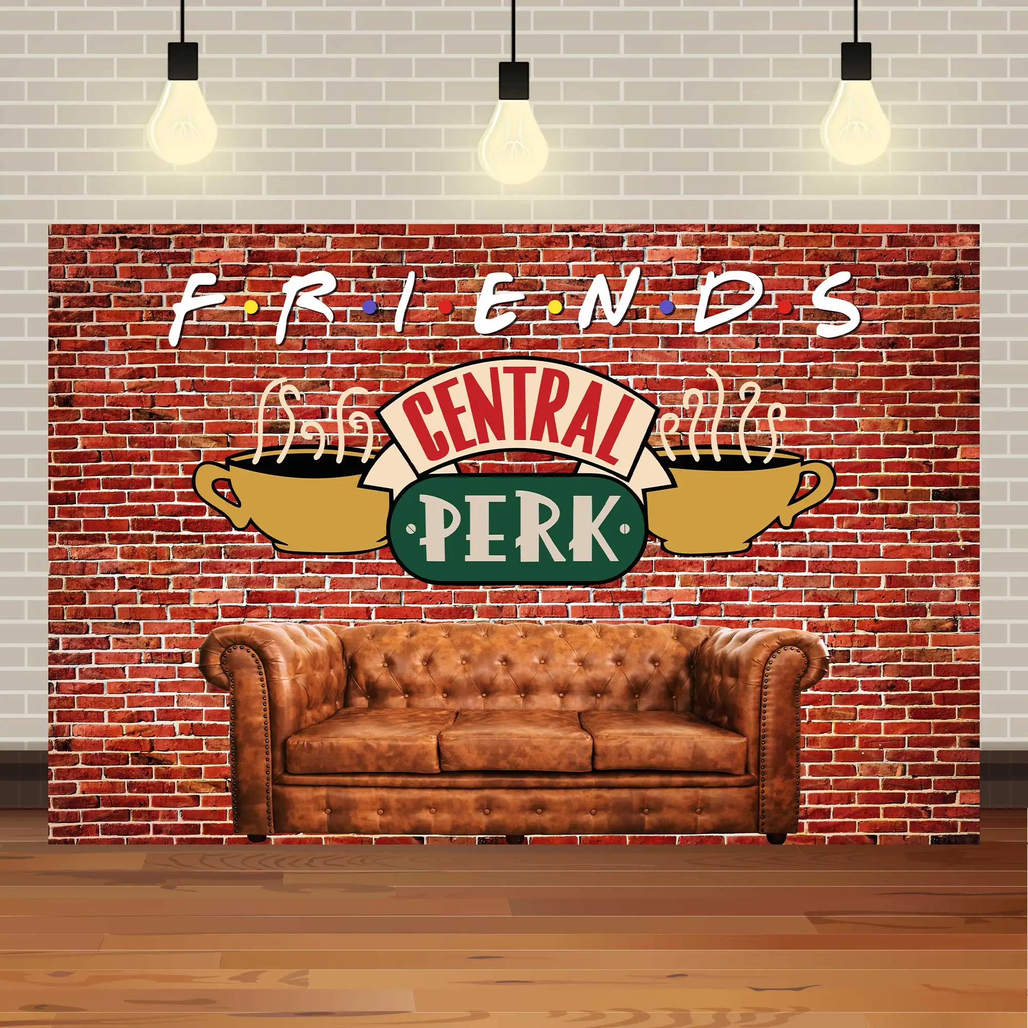 Neoback Red Brick Wall Central Perk Friends Tv Show Theme Party ...