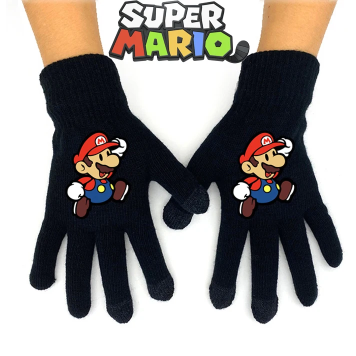 Super-Mario-Gloves-Cartoon-Touch-Screen-Gloves-Kawaii-Anime-Figure-Knit ...