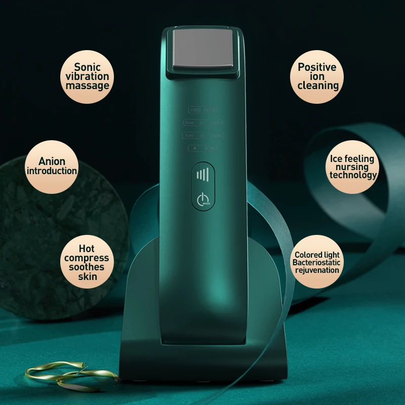 Home Facial Hot&Cold Vibration Massager Ice Skin Care Cryotherapy Calm ...
