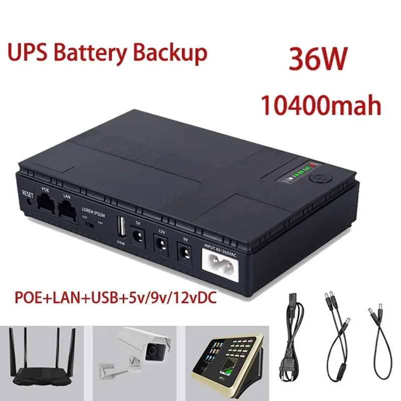 36W-10400Mah-Mini-Portable-UPS-5V-9V-12V-Uninterruptible-Power-Supply ...