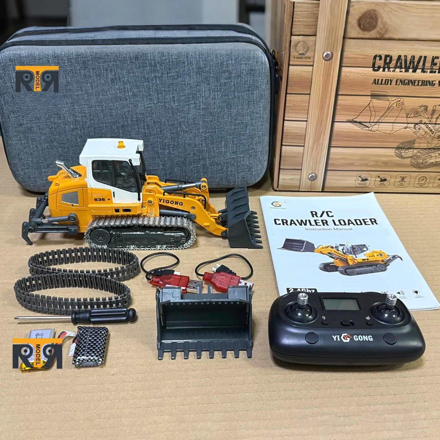 Mini Loader 636 1/50 RC Loader Model Toys Electric Lifting Engineering ...