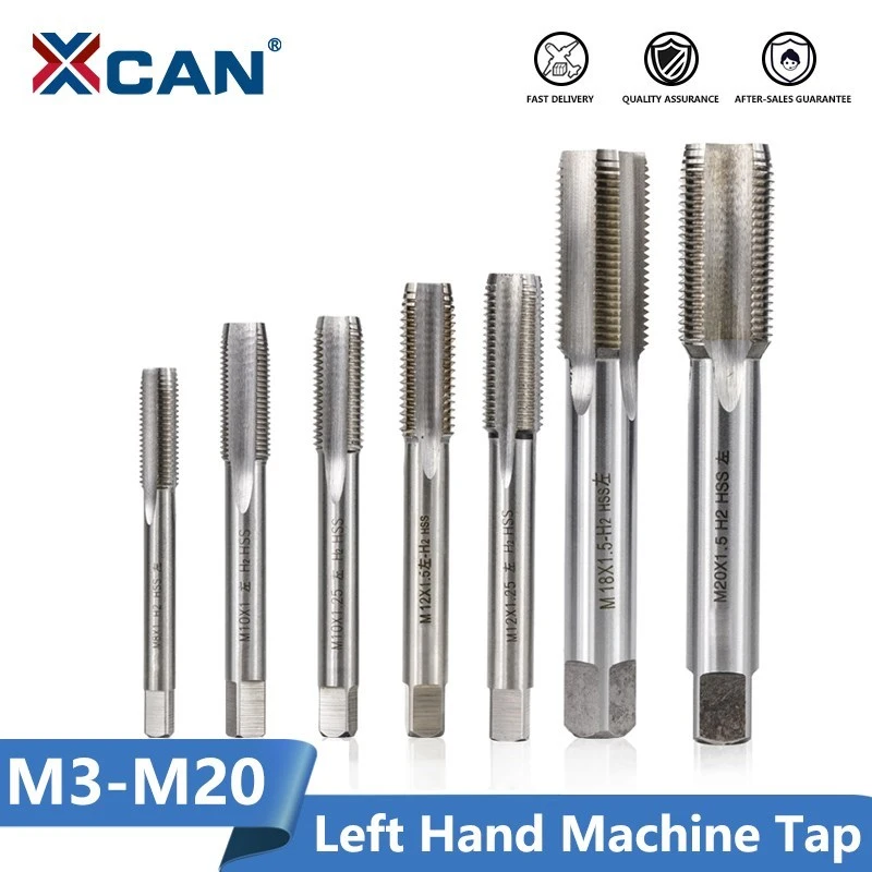 Xcan 1pc M2-m20 Left Hand Machine Thread Tap Hss Steel Machine Plug Tap ...