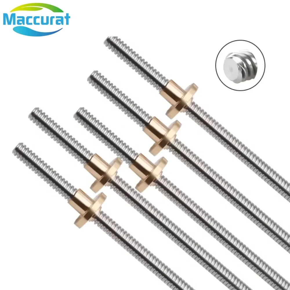 T8 Lead Screw OD 8mm Lead 4mm/2mm/8mm Pitch 2mm Lenght 200mm 250mm ...