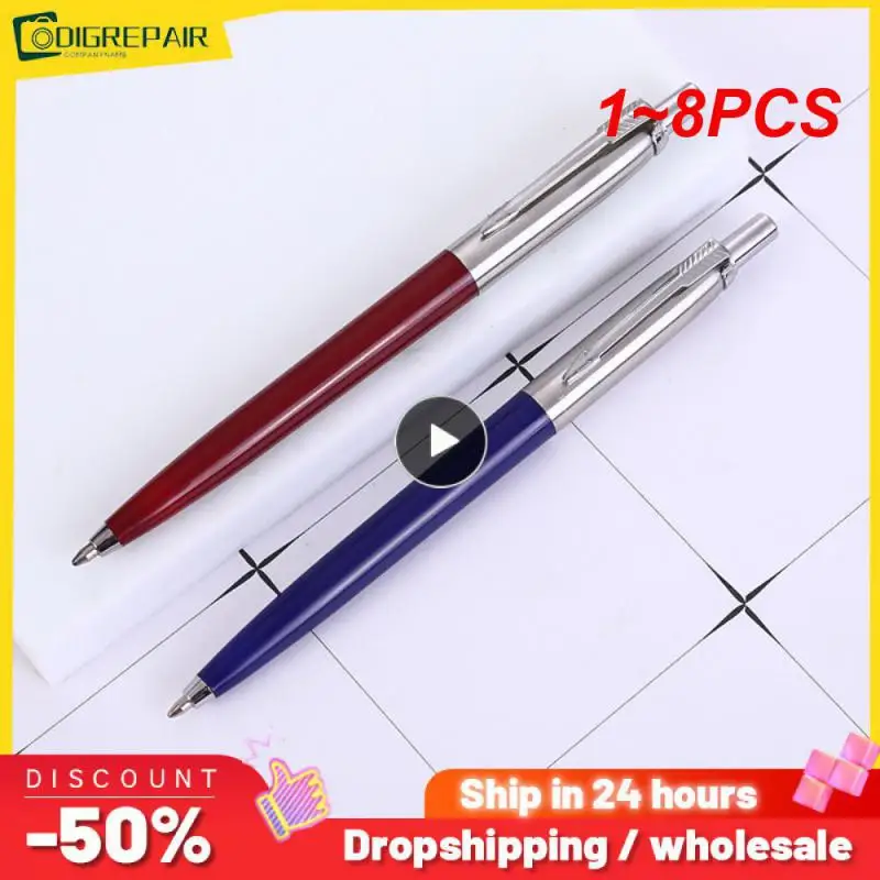 1-8PCS-Ballpoint-Pen-Luxury-Signature-Pen-Quality-Metal-Ball-Point-Pens ...