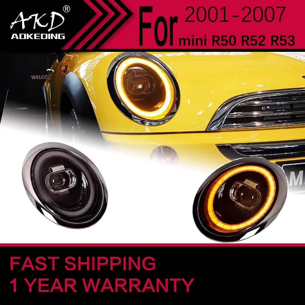 Car-Lights-for-MINI-R50-R52-R53-LED-Headlight-2001-2007-Head-Lamp-Drl ...