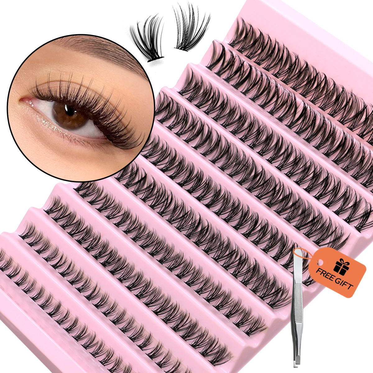 GROINNEYA-DIY-Clusters-Lashes-Natural-Eyelash-Extension-Dovetail ...
