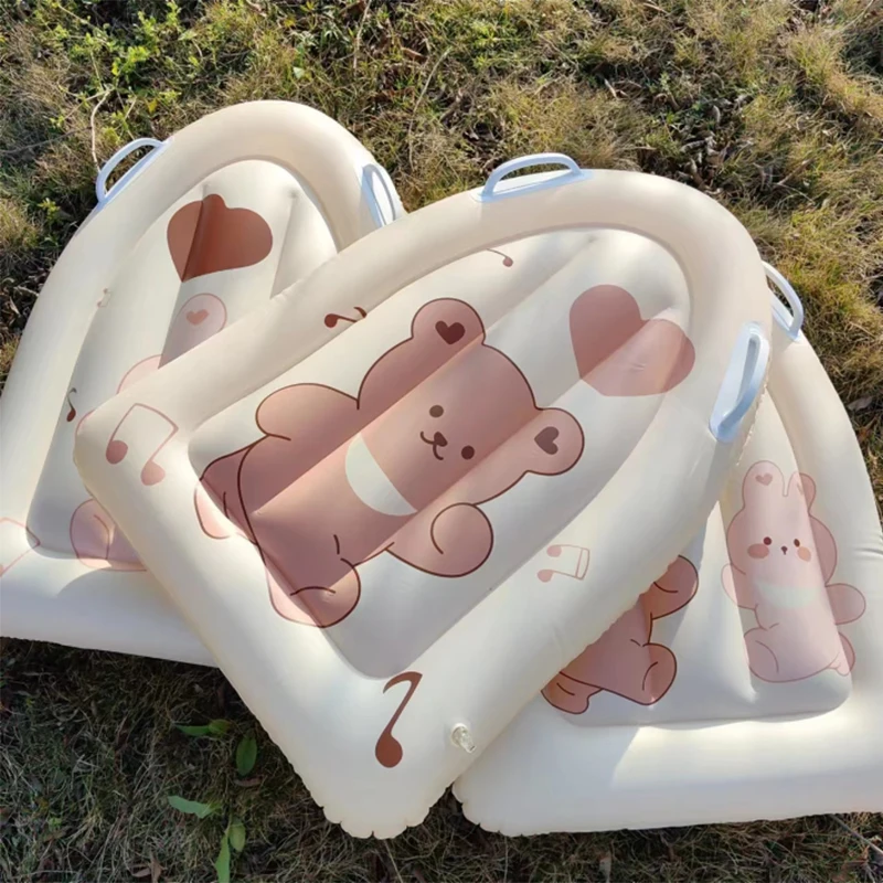 Kids-Floats-Inflatable-Bed-Water-Mounted-PVC-Bear-Bunny-Head-Children-Floating-On-Water ...