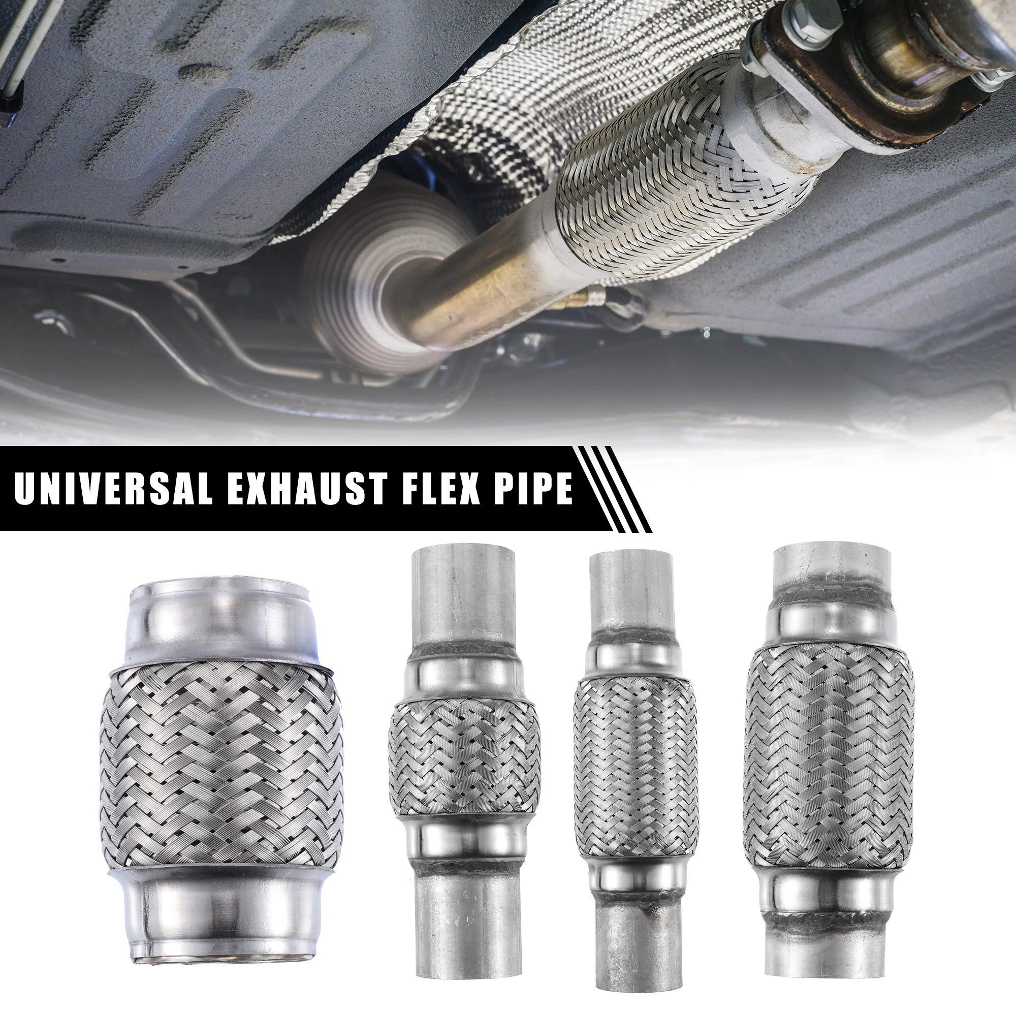 X Autohaux Universal 45mm 47mm 53mm 57mm 64mm 73mm 89mm Exhaust Flex ...