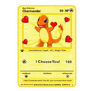 Metal Pokémon Letters Card Pikachu Vmax Charizard Lugia Vstar Mew Anime ...
