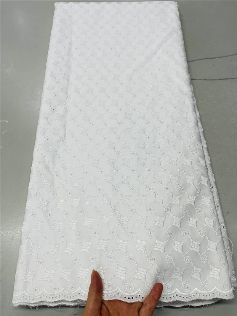 white atiku fabric for men cotton 2023 swiss voile lace polish lace ...