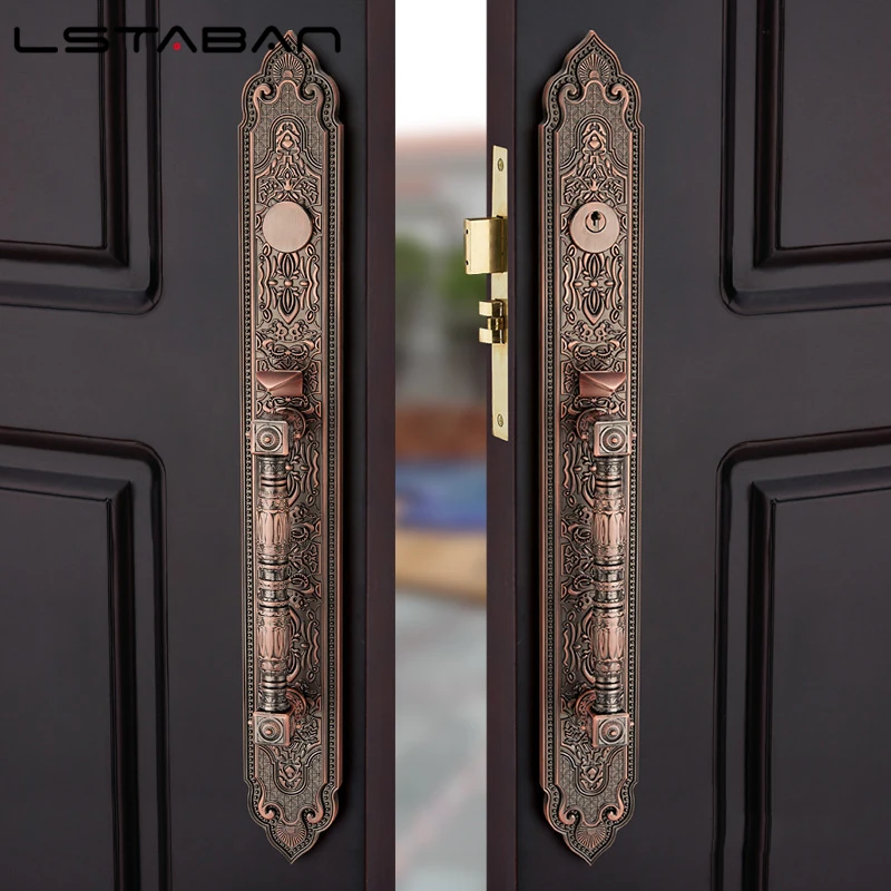 Bronze-Luxury-European-style-Villa-Door-Lock-Security-hotel-door-lock ...