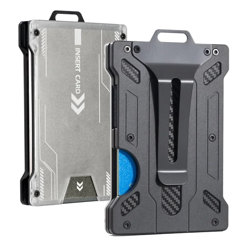 DIENQI-Carbon-Fiber-Card-Holder-Mini-Aluminum-Metal-RFID-Magic-Men-s ...