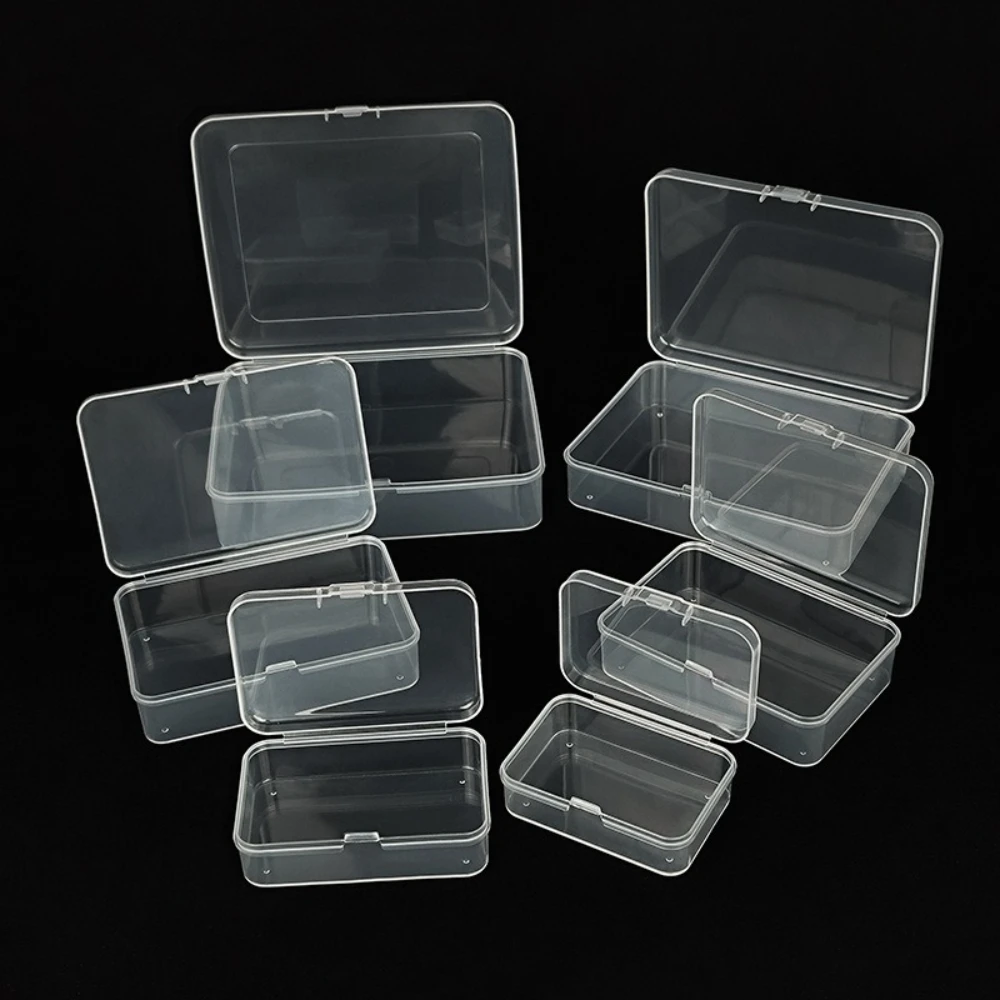 20Pcs Clear Plastic Storage Box Dust-proof Jewelry Ornament Cosmetics ...