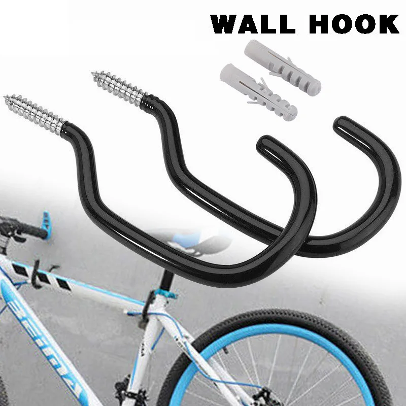 2Pcs-Bike-Wall-Stand-Holder-Large-Road-Bicycle-Storage-Hooks-Wall-Mount ...